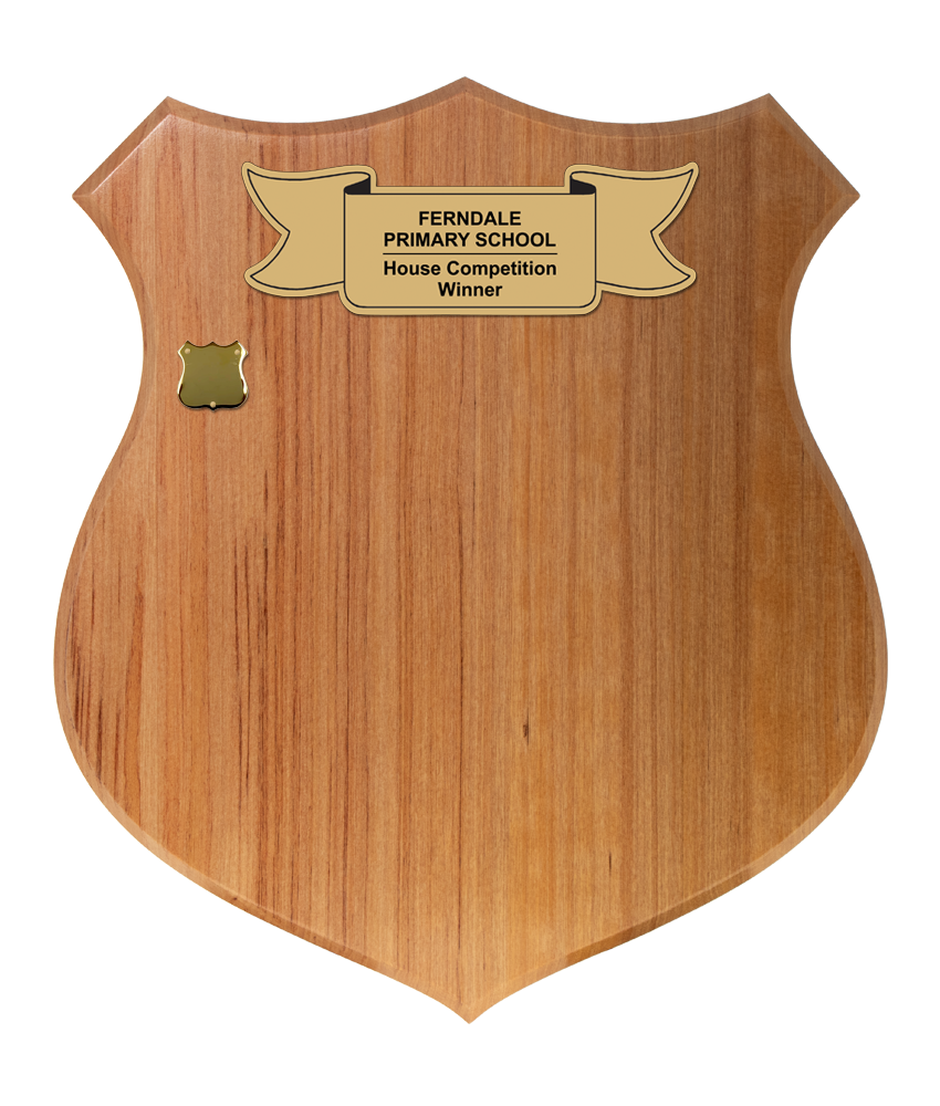 Large Solid Wood Shield 38cm